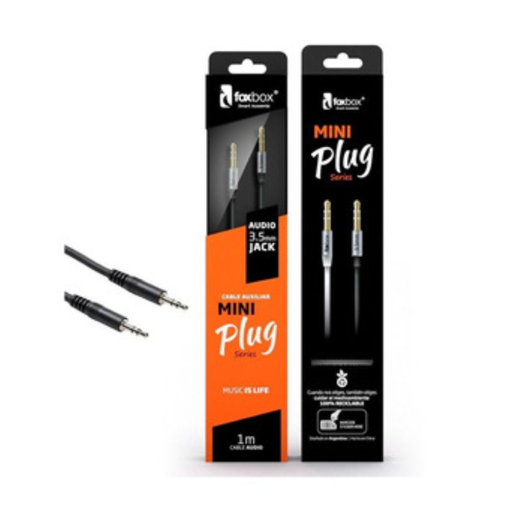 CABLE MINIPLUG NEGRO