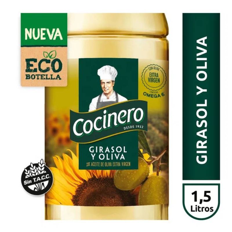 Aceite Cocinero Girasol y Oliva x 1.5 Lt Aceite Cocinero Girasol y Oliva x 1.5 Lt